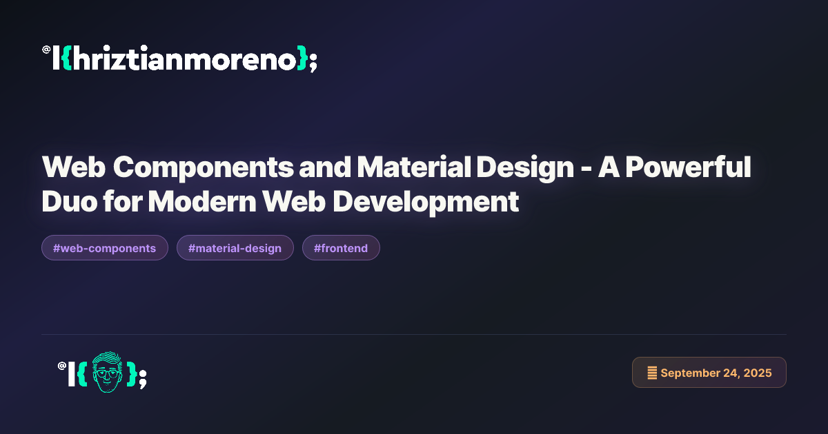 Web Components and Material Design - A Powerful Duo for Modern Web ...
